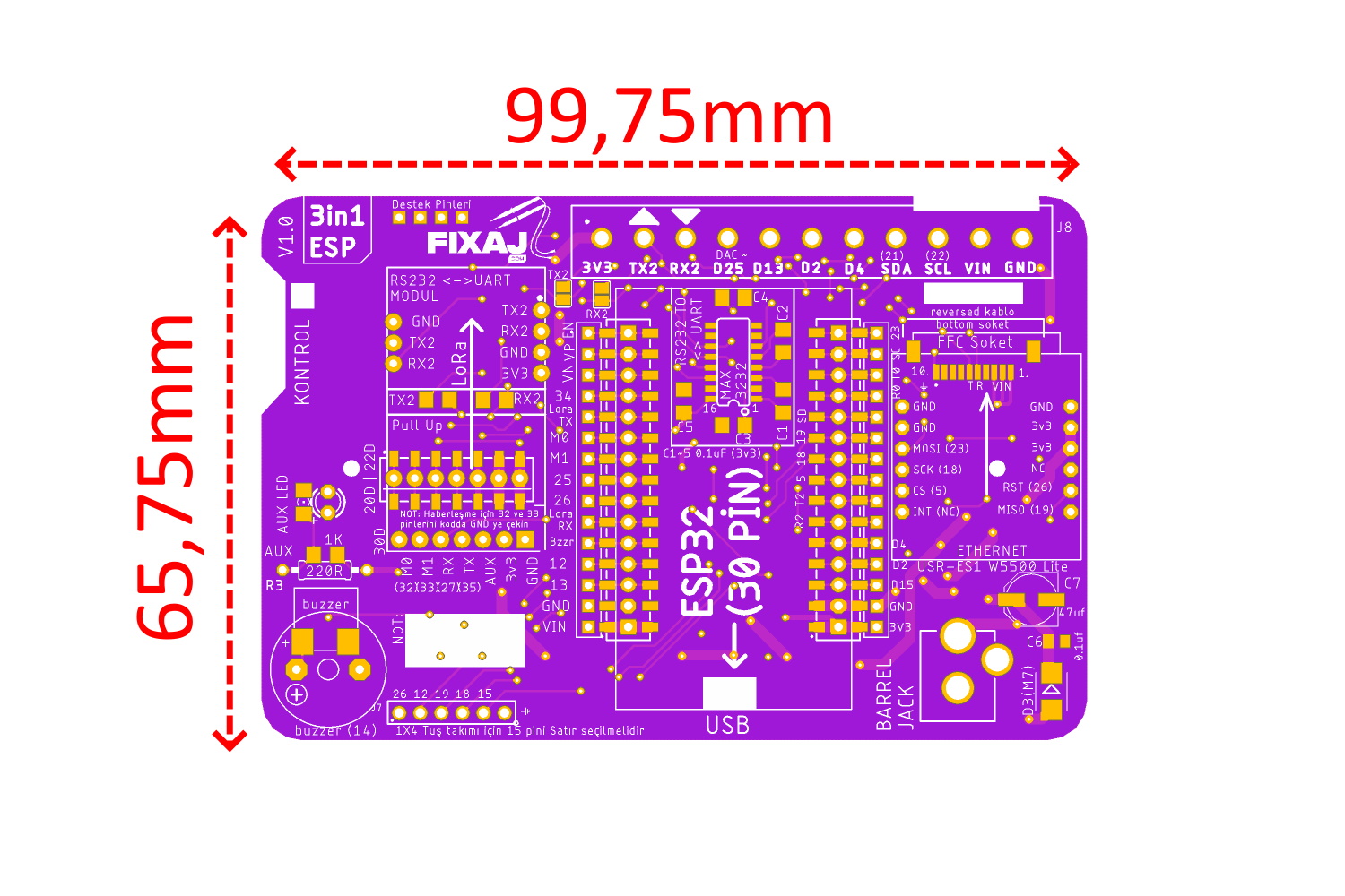 3in1 ESP PCB - fixaj